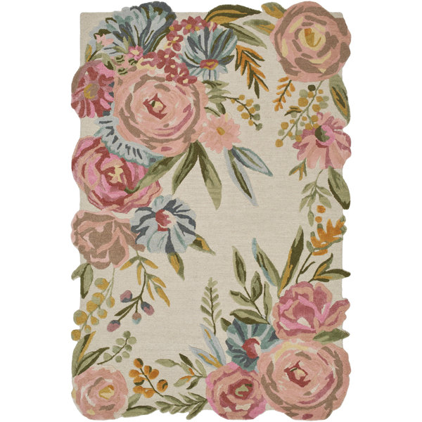 Lark Manor Aranita Hand Tufted Floral Rug & Reviews | Wayfair